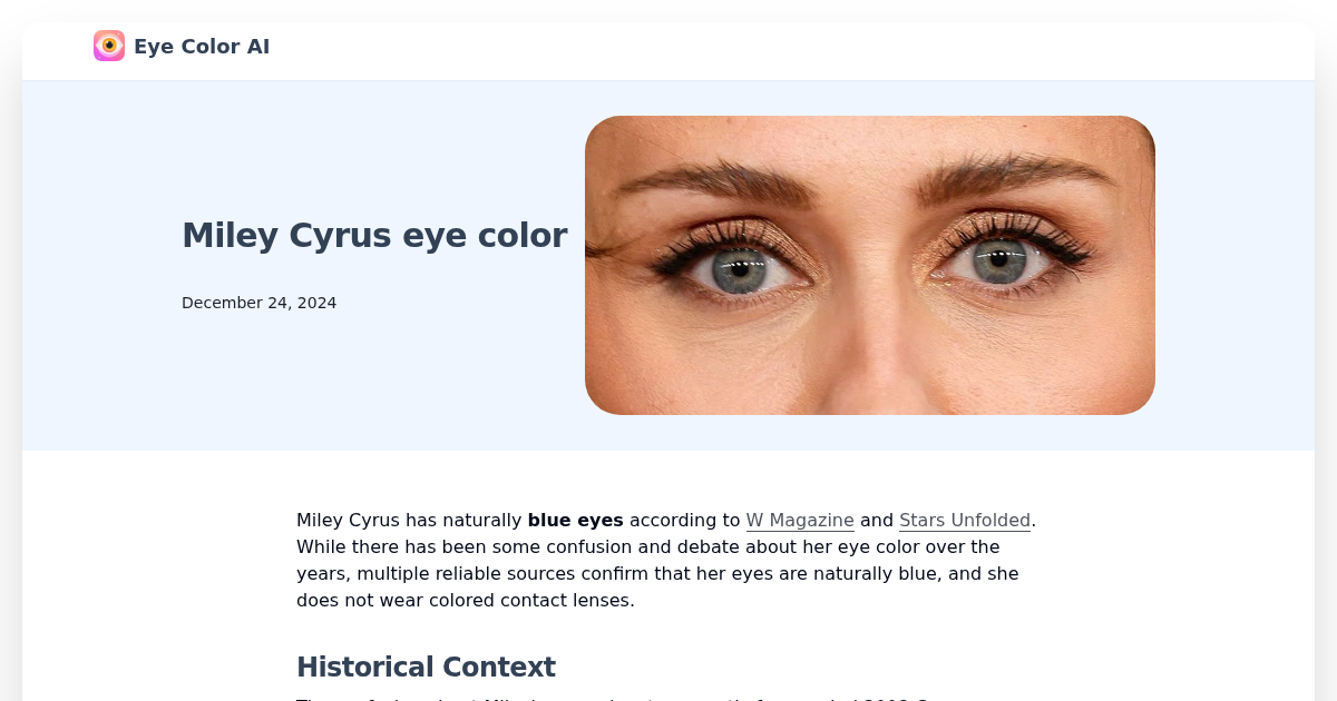 Miley Cyrus eye color