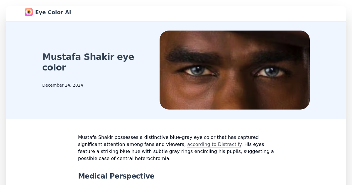 Mustafa Shakir eye color