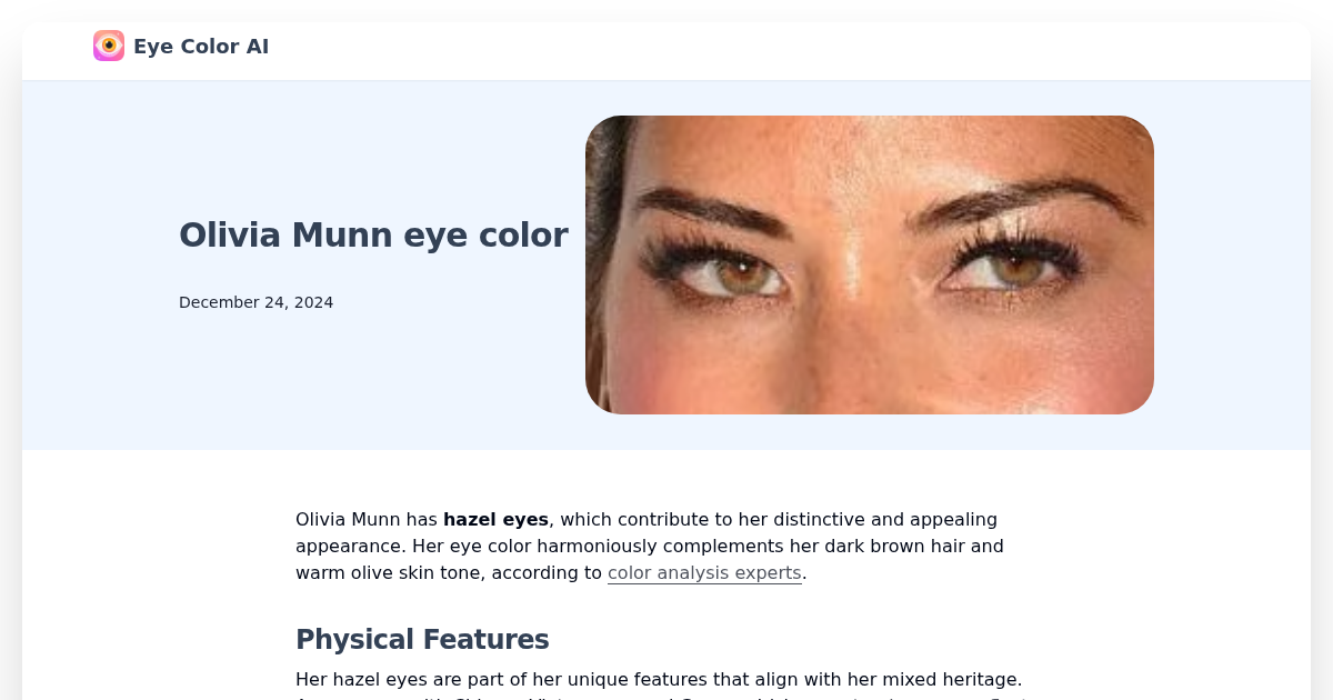 Olivia Munn eye color