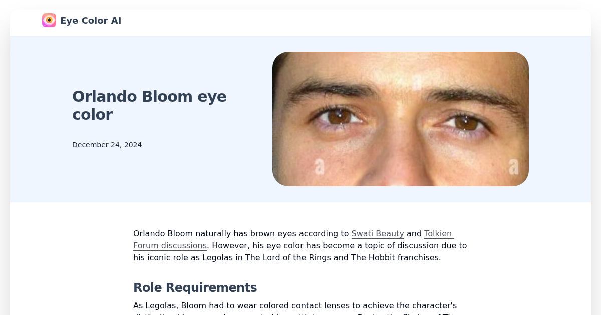 Orlando Bloom eye color