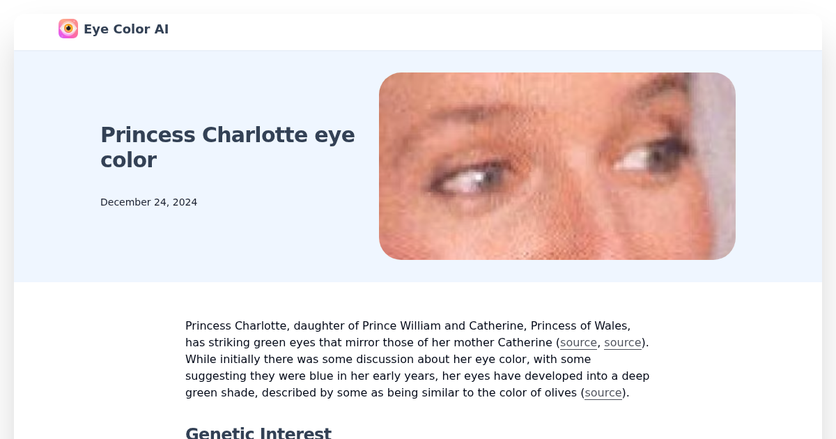 Princess Charlotte eye color