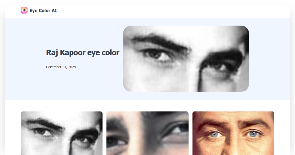 Raj Kapoor eye color