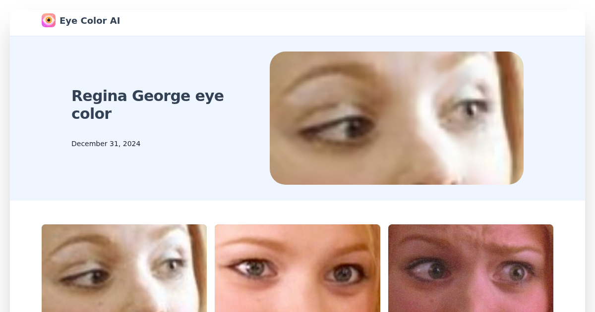 Regina George eye color