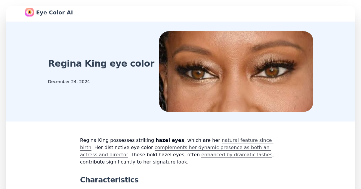 Regina King eye color