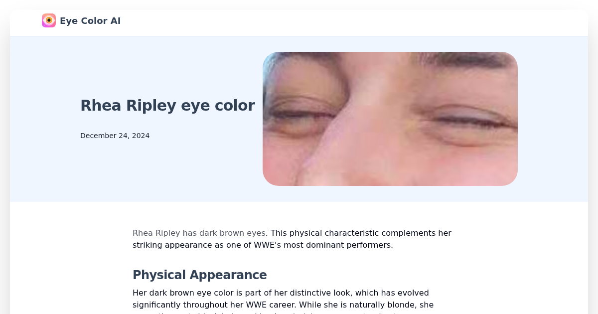 Rhea Ripley eye color