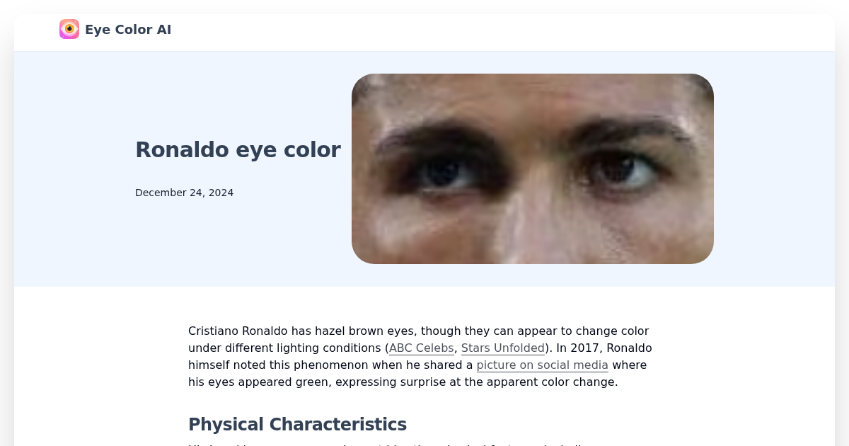 Ronaldo eye color