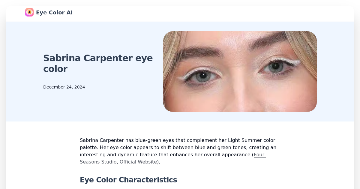 Sabrina Carpenter eye color