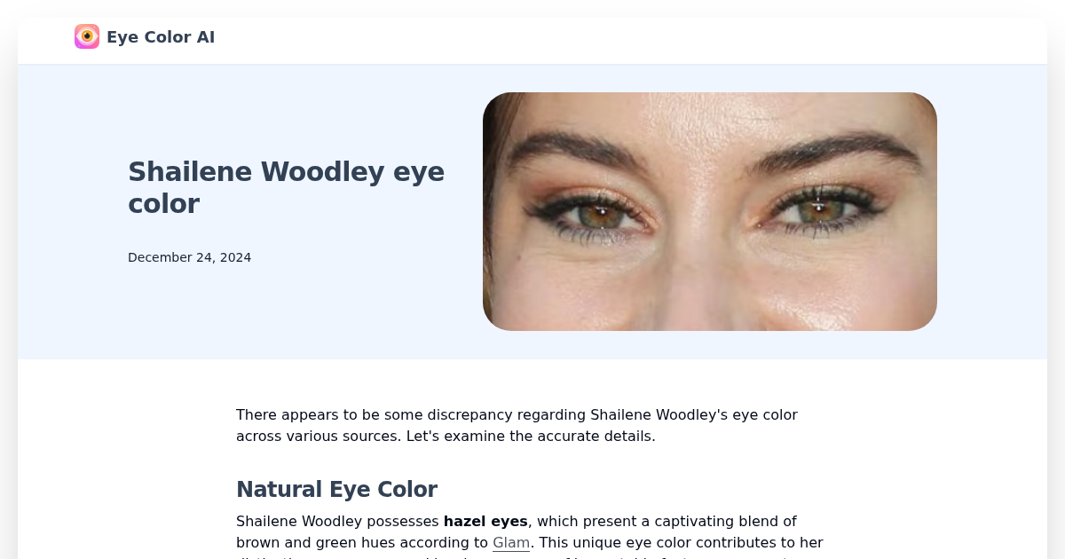Shailene Woodley eye color