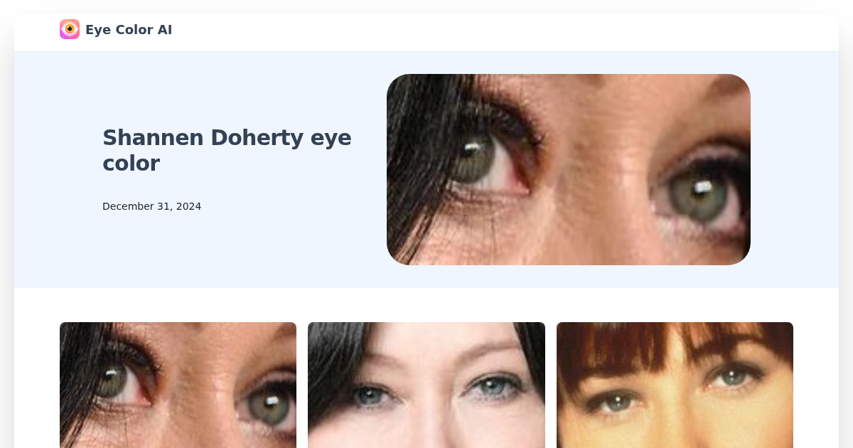 Shannen Doherty eye color