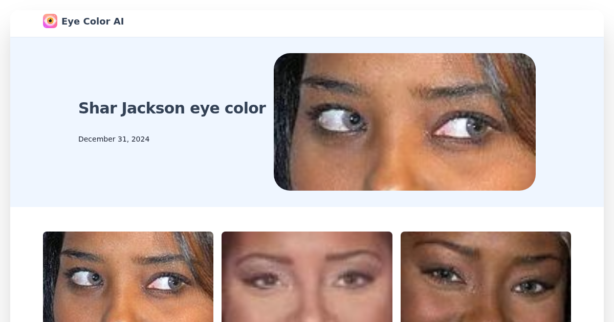 Shar Jackson eye color