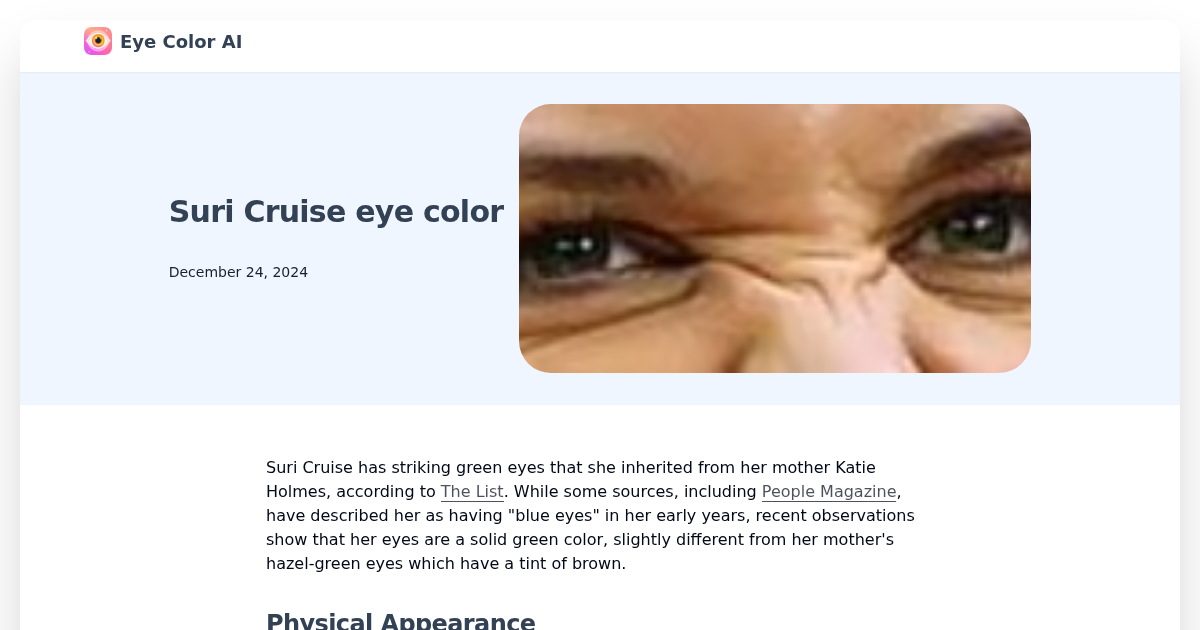 Suri Cruise eye color