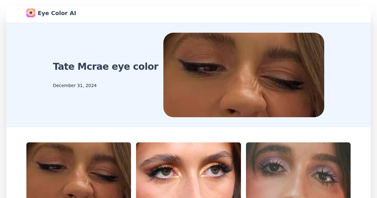 Tate Mcrae eye color