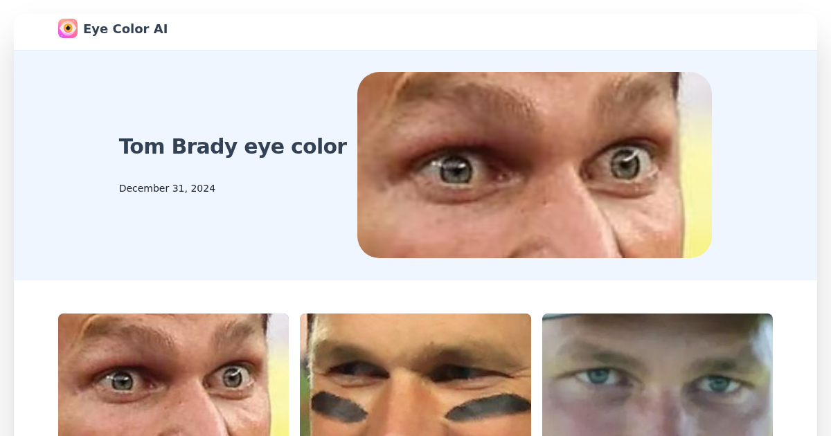 Tom Brady eye color