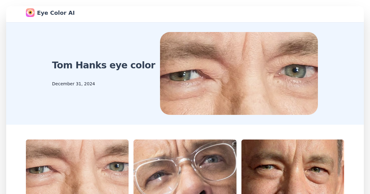 Tom Hanks eye color