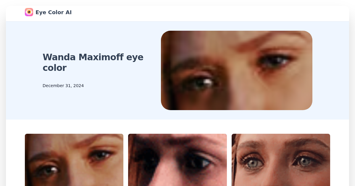 Wanda Maximoff eye color