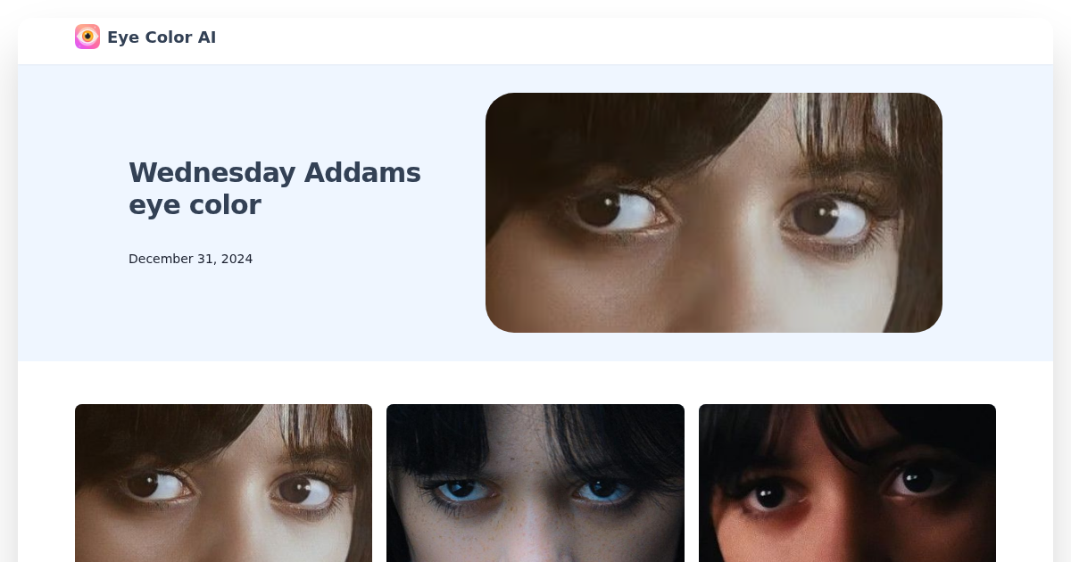 Wednesday Addams eye color