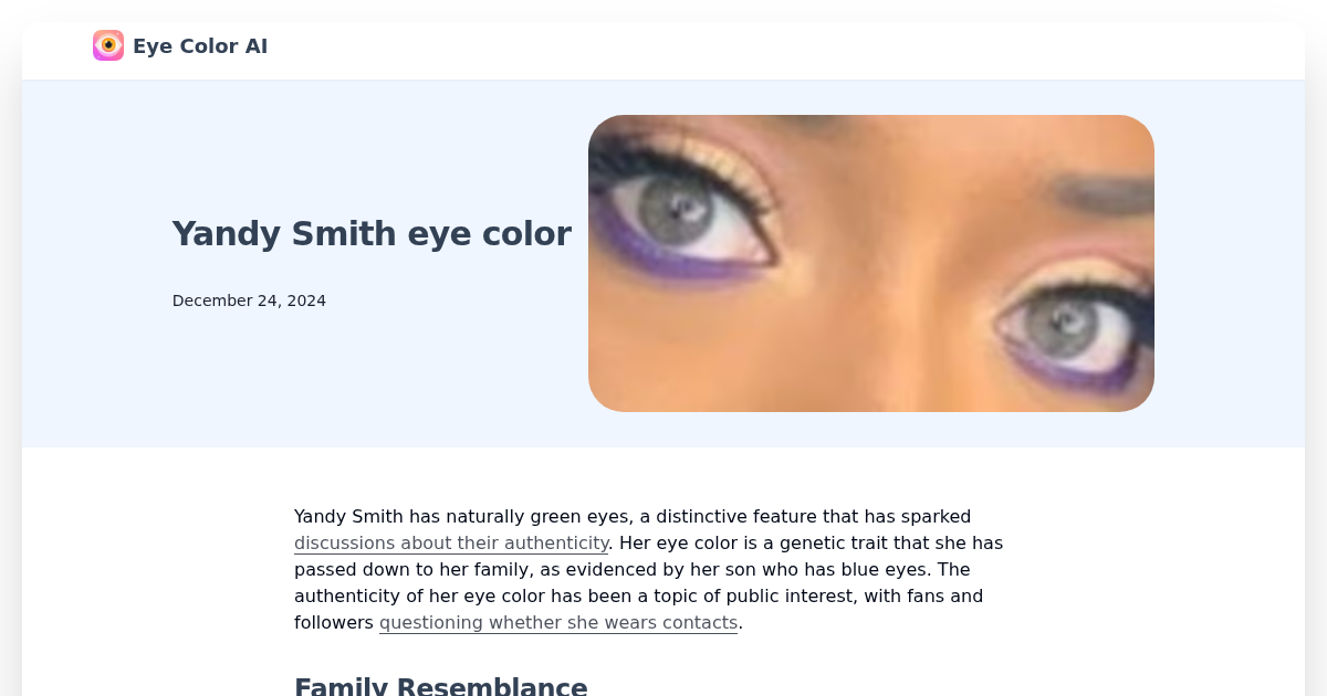 Yandy Smith eye color