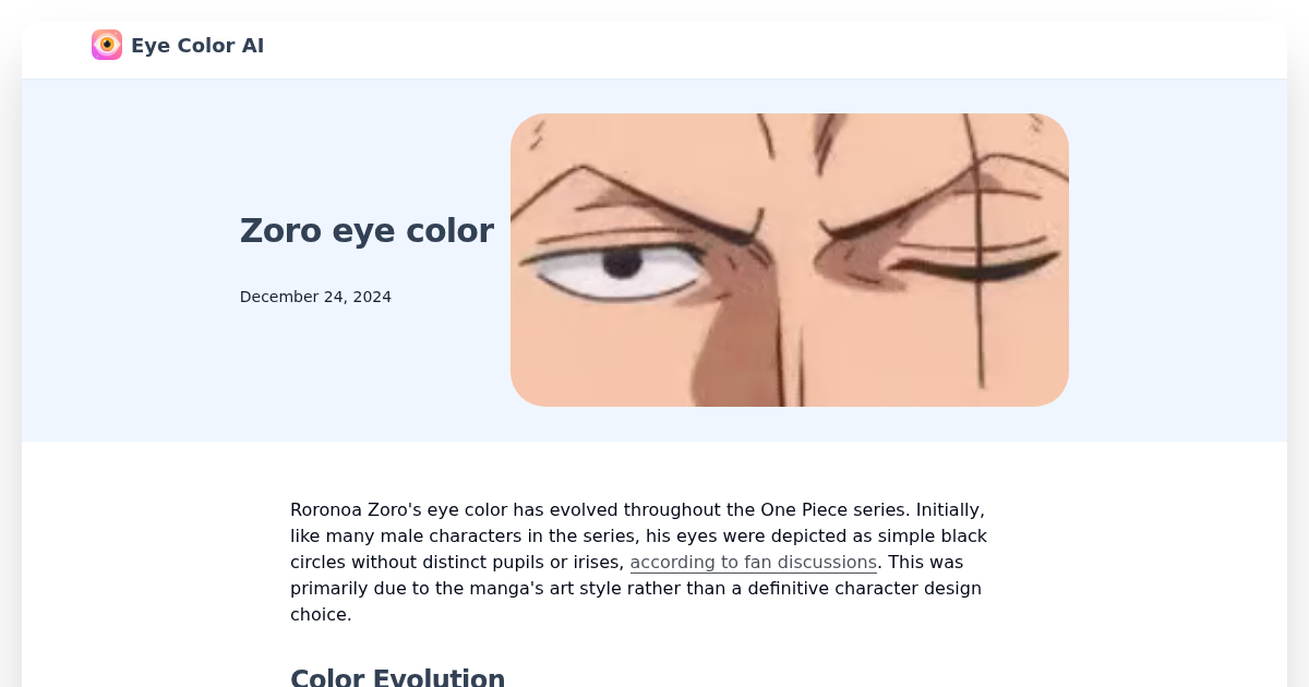 Zoro eye color